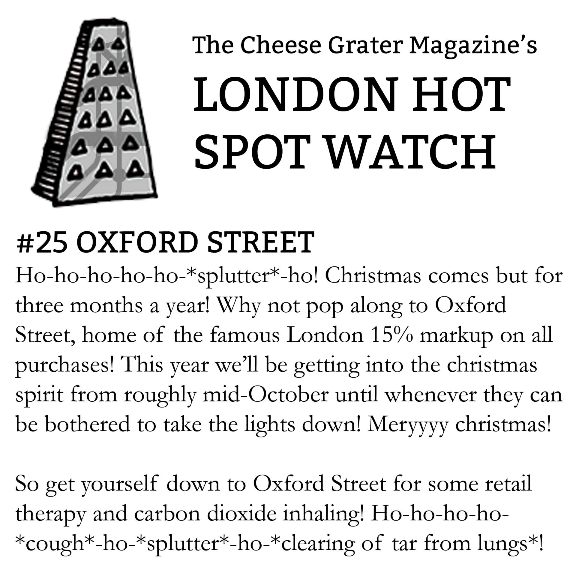The Cheese Grater Magazine's London Hot Spot Watch – The Cheese Grater ...